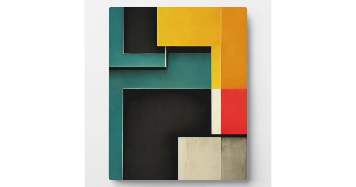 Bauhaus - design inspired by bauhaus style plaque | Zazzle