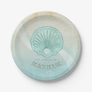 Beach Cottage Plates | Zazzle AU