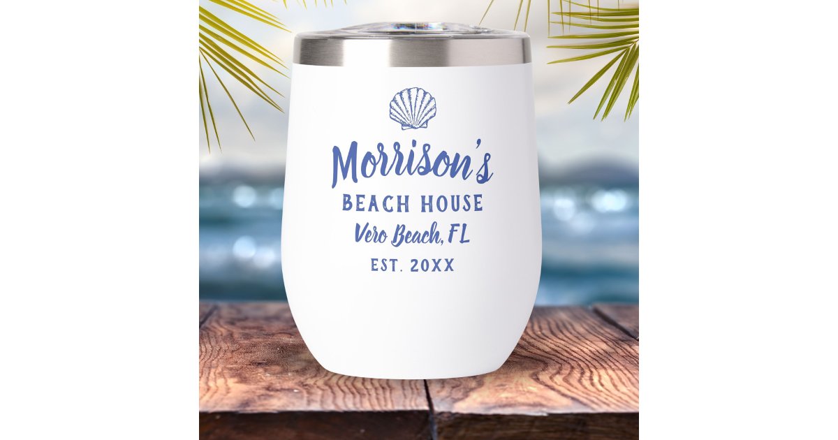 Beach House Seashell Clam Shell Personalised Name | Zazzle