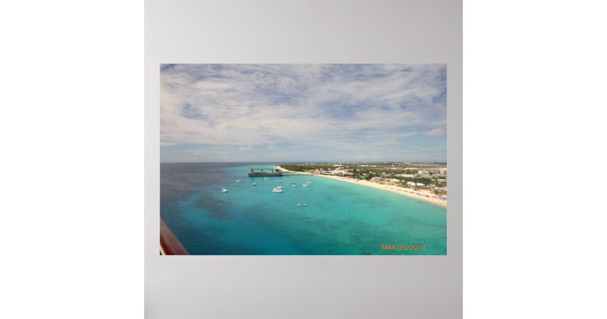 Beach scene poster | Zazzle