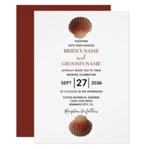 Seashell Wedding Invitations | Zazzle.com.au