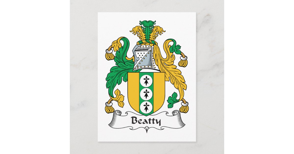 Beatty Family Crest Postcard | Zazzle