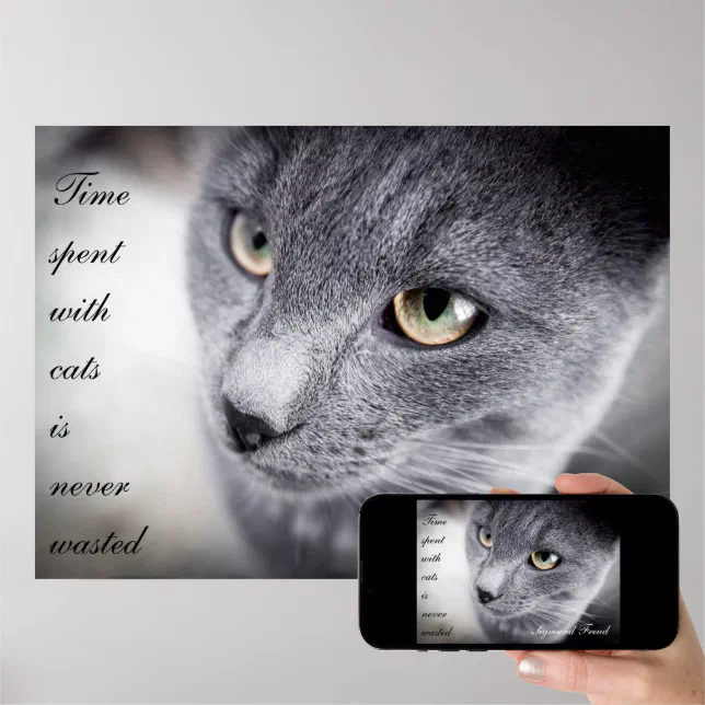 Beautiful cat quote poster - Motivational | Zazzle