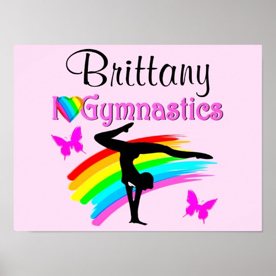 BEAUTIFUL PERSONALIZED GYMNASTICS POSTER | Zazzle.com.au