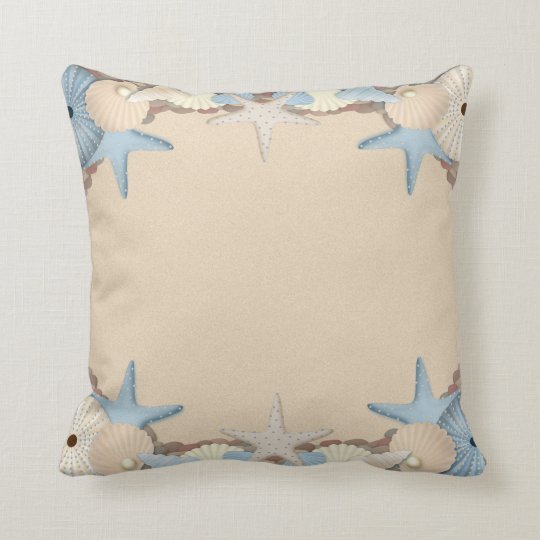 Beautiful Tropical Theme Beach Shells Cushion | Zazzle.com.au