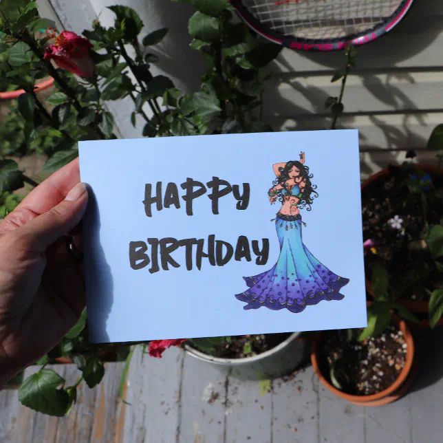 Belly Dancer Birthday Cards | Zazzle