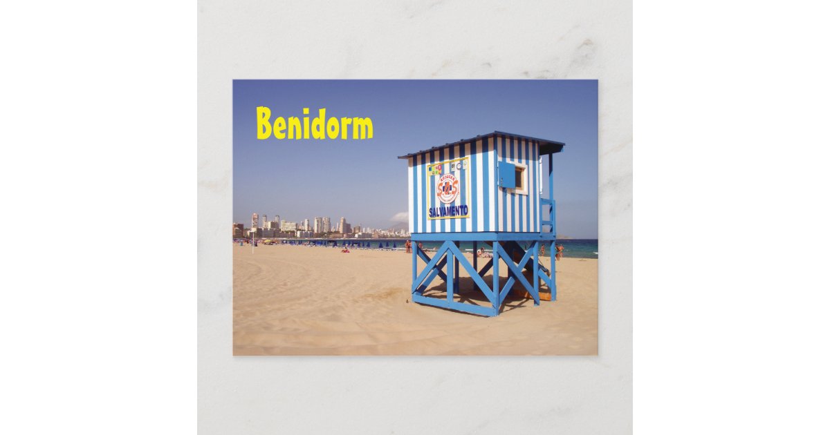 Benidorm, playa de Poniente Postcard | Zazzle