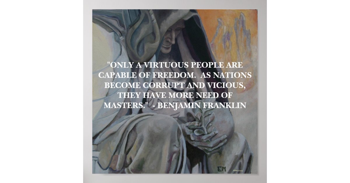 BENJAMIN FRANKLIN QUOTE - POSTER | Zazzle