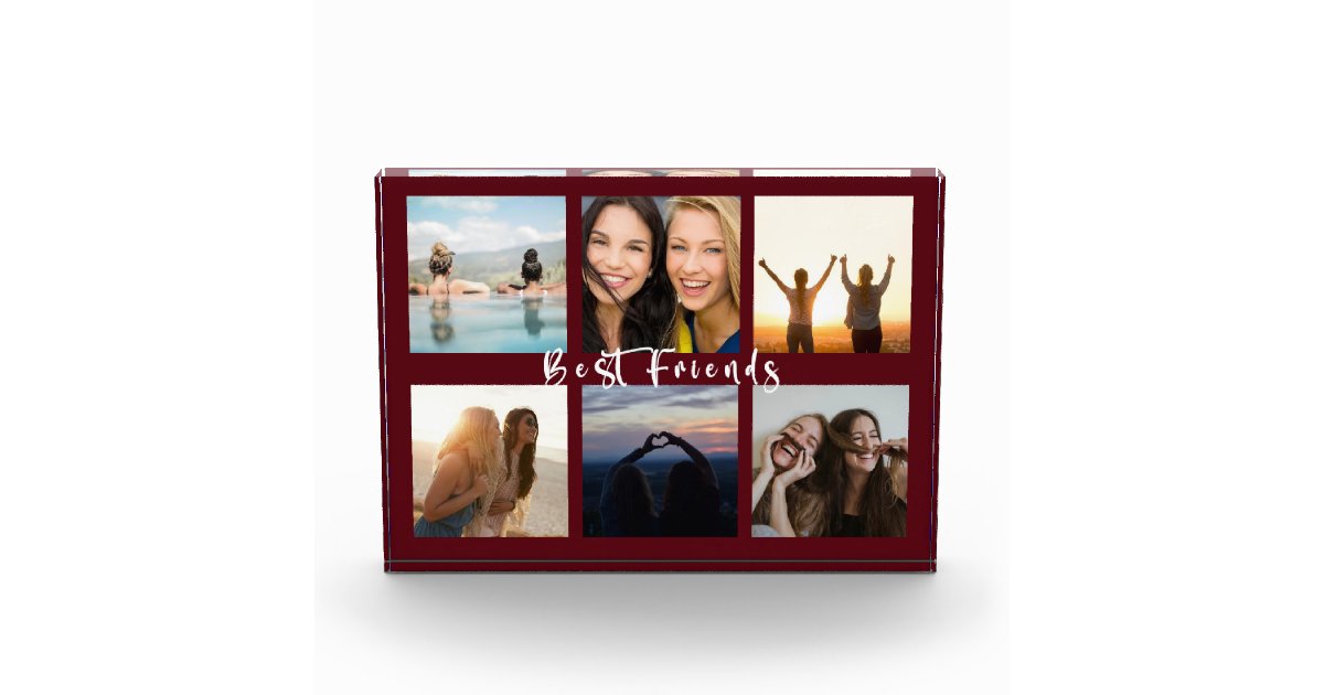 Best Friends Photo Block Collage | Zazzle