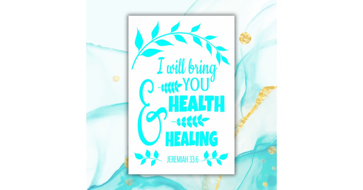 Bible verse turquoise | Archival Heavyweight Paper Poster | Zazzle