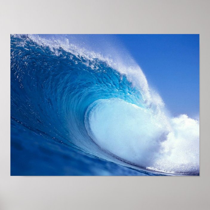 Big blue wave print | Zazzle.com.au