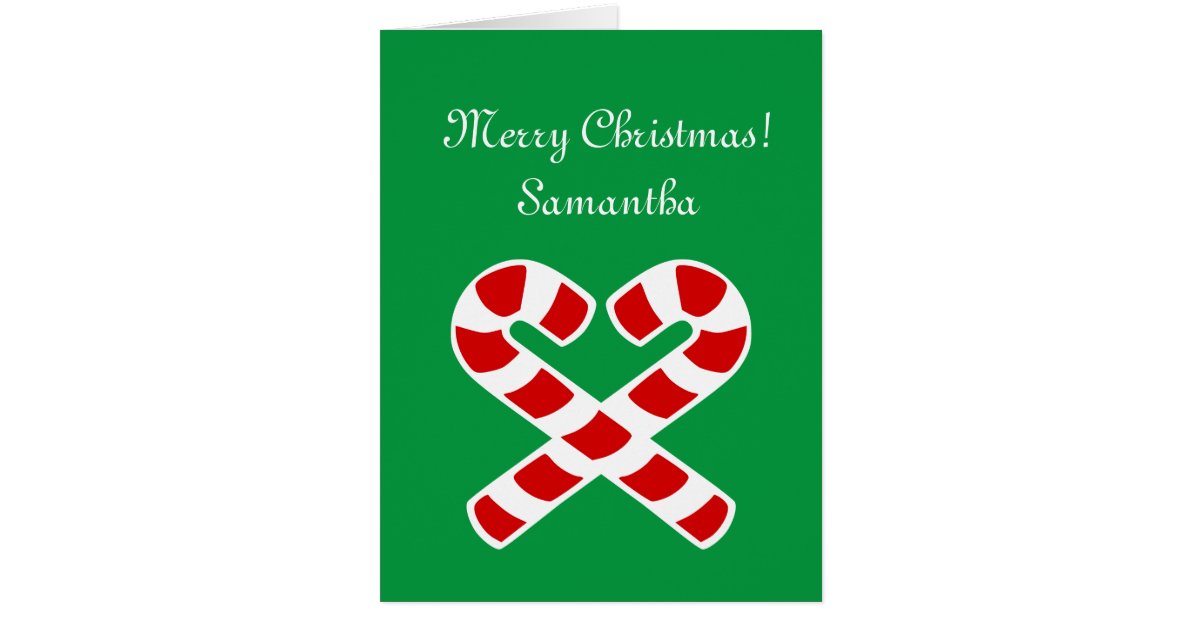 Big extra large Christmas card with custom name | Zazzle
