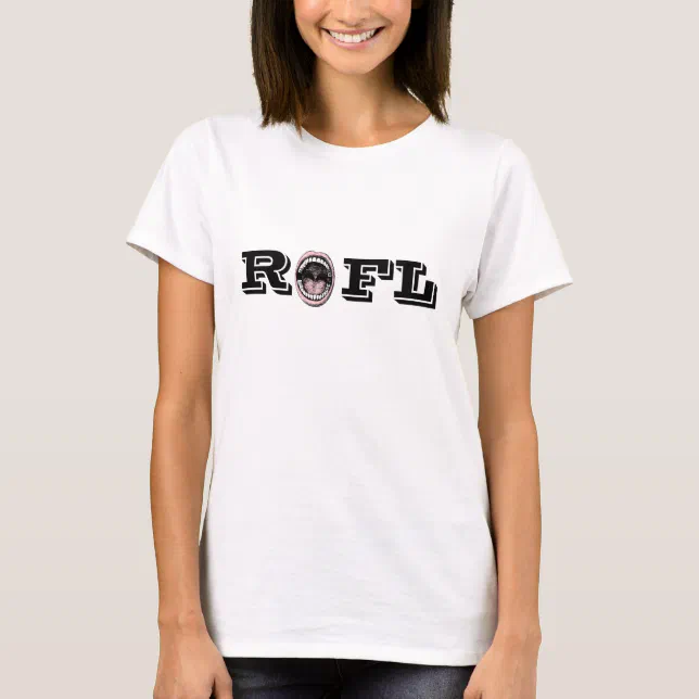 Big Laugh Mouth ROFL Rolling on the Floor Laughing T-Shirt | Zazzle