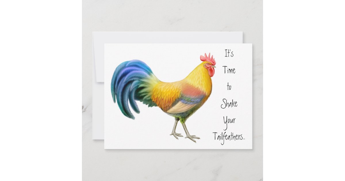 Big Rooster Party Invitation | Zazzle