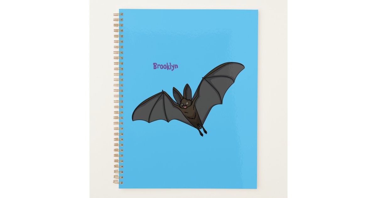 Big vampire bat cartoon illustration planner | Zazzle
