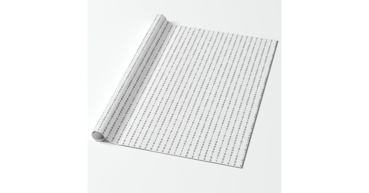 Binary code wrapping paper | Zazzle