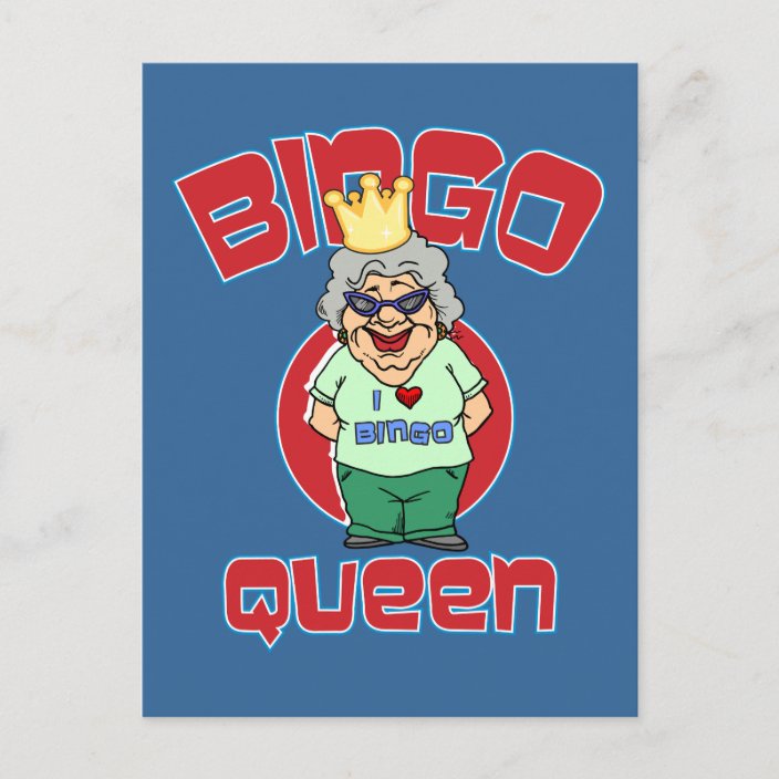Bingo Queen - Customise Postcard | Zazzle.com.au