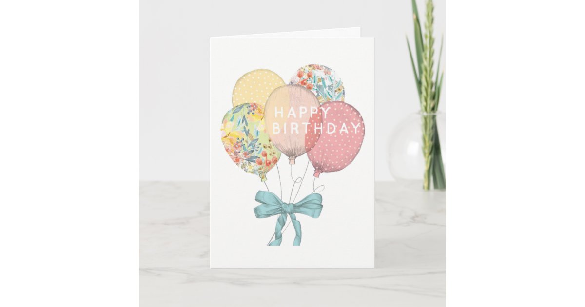 Birthday Balloons Card | Zazzle.com.au