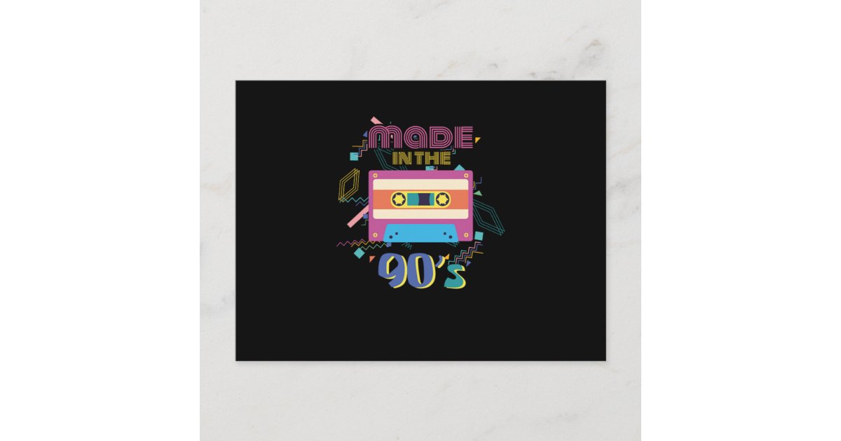 Birthday Gift for Women and Men Made in the 90s Bd Postcard | Zazzle