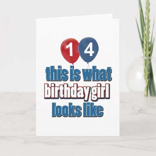 Birthday Girl 14 Card | Zazzle.com.au