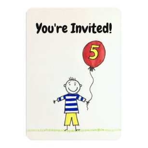 5 Year Old Birthday Invitations | Zazzle AU