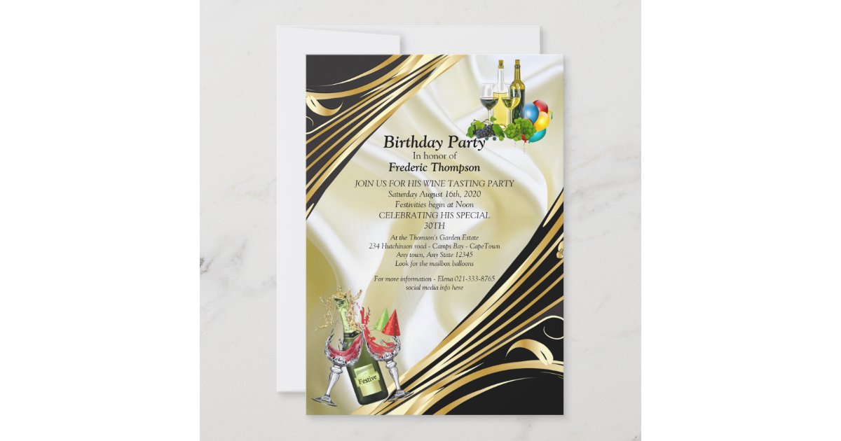 Birthday Party Announcements | Zazzle