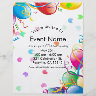 Balloons For Parties Flyers | Zazzle.com.au