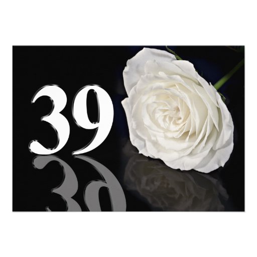 Birthday party invitation 39 years old 5" x 7" invitation card | Zazzle