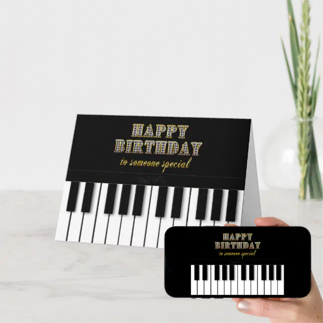BIRTHDAY, SOMEONE SPECIAL, Piano Keyboard Card | Zazzle