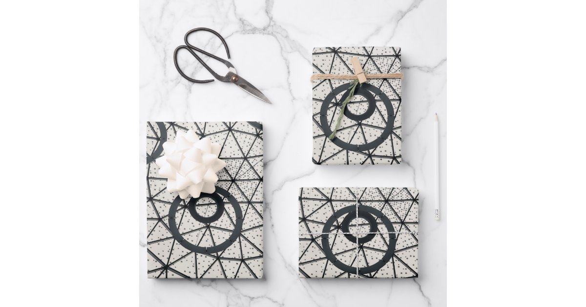 Black and White Circles Wrapping Paper Sheet | Zazzle