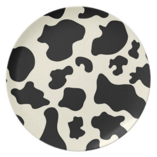 Black And White Cow Plates | Zazzle AU