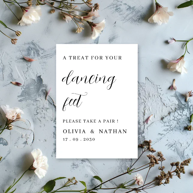 Black and white Wedding Dancing Feet Card | Zazzle