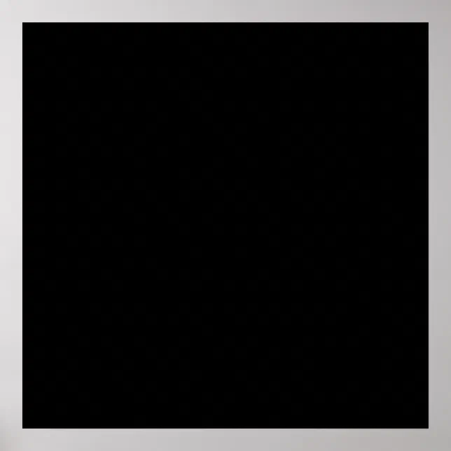 Black Colour Plain Pitch Black Background Space Poster | Zazzle