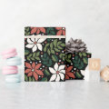 Black Floral Wildflower Christmas Wrapping Paper | Zazzle
