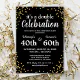Black & Gold Joint Birthday Party Invitation | Zazzle