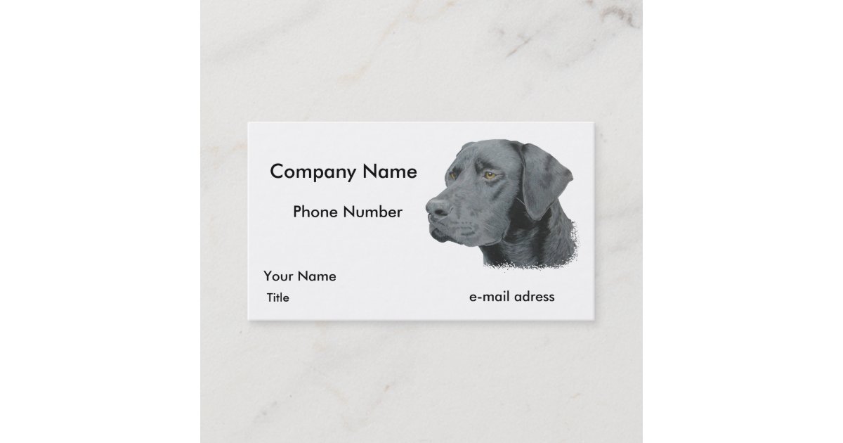 Black Lab Business Card | Zazzle