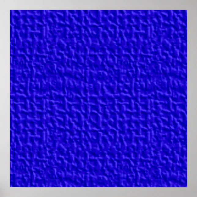 blue057 DARK ROYAL BLUE WAFFLE TEXTURE TEMPLATE BA Poster | Zazzle