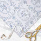 Blue and White Vintage Flowers Floral Pattern Tissue Paper | Zazzle
