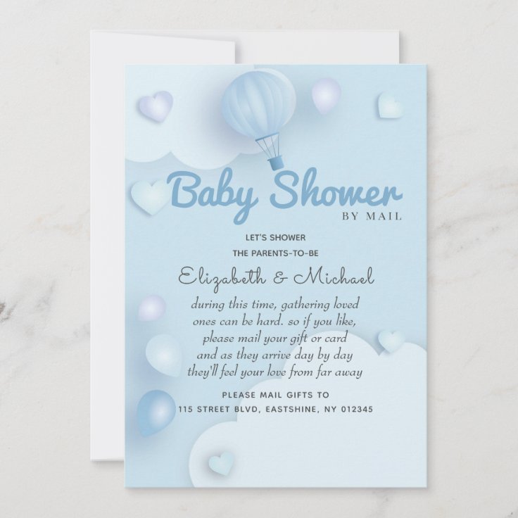 Blue Baby Shower Invitation | Zazzle