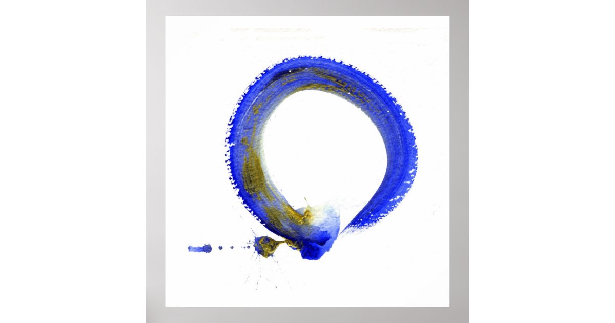 Blue Enso Poster | Zazzle