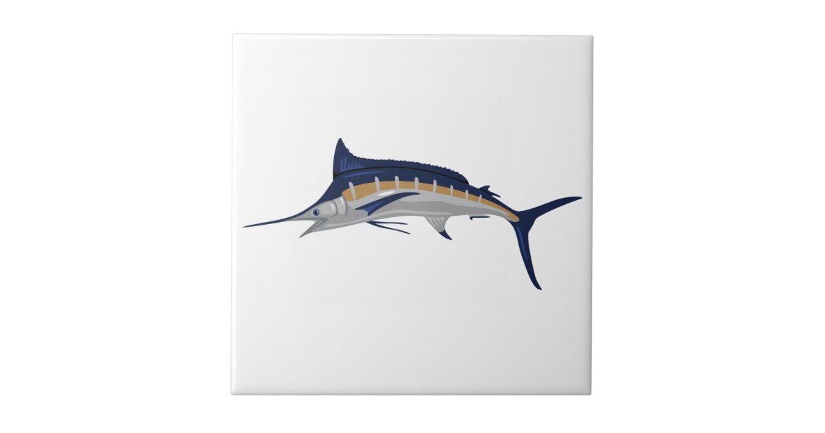 Blue Marlin Ceramic Tile | Zazzle