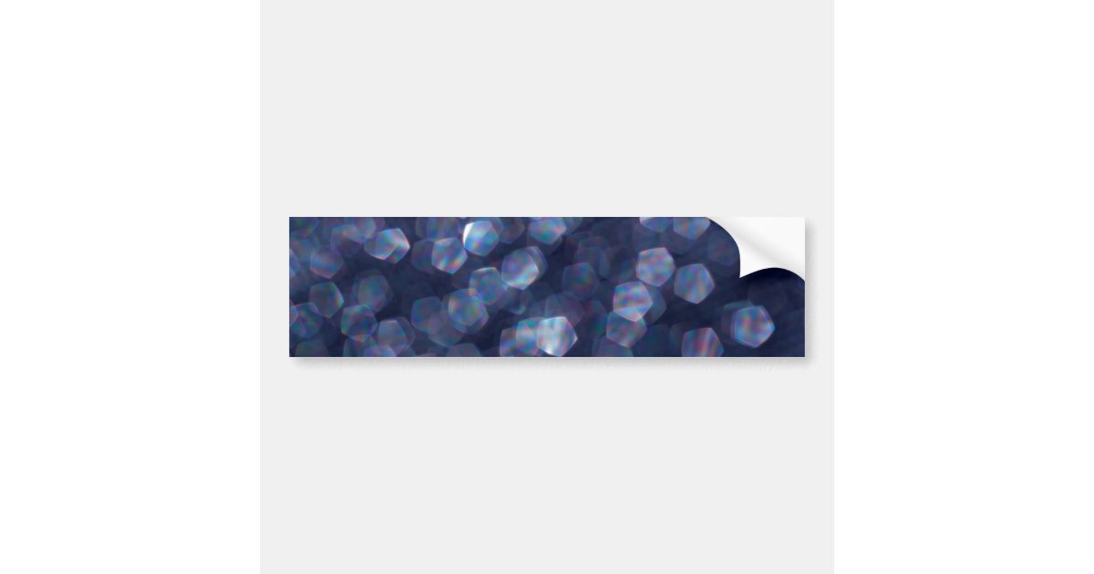 Blue Sparkle Bokeh Lights Bumper Sticker | Zazzle