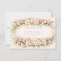 Blush Tulip And Lily Garden Bridal Shower Thank You Card | Zazzle