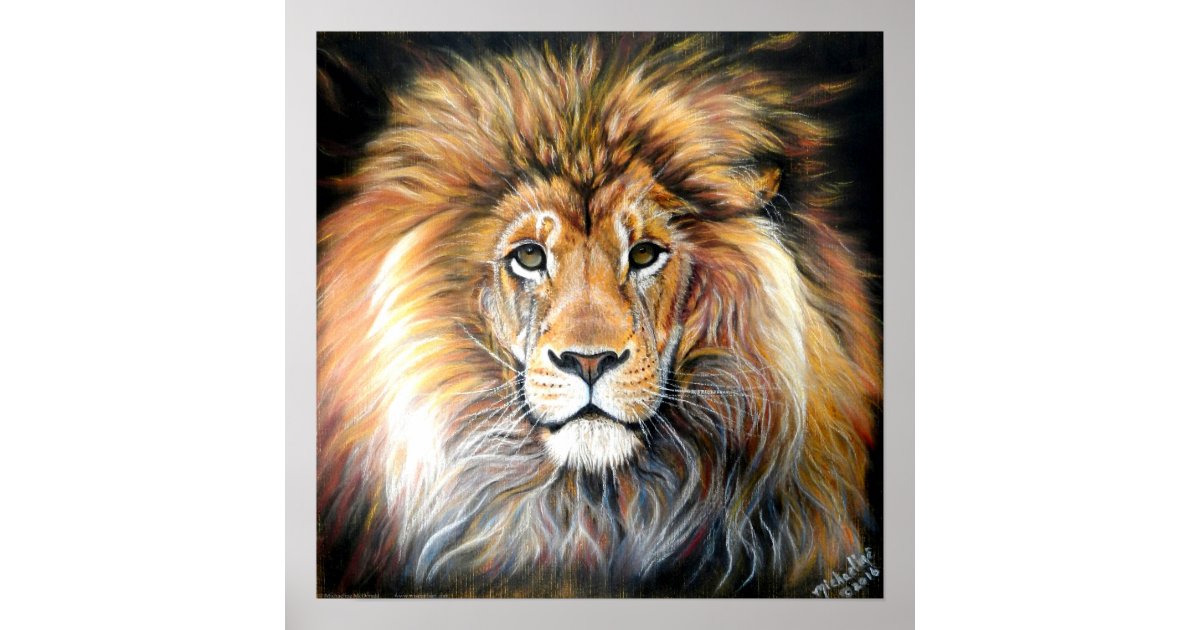 Bold Lion Poster | Zazzle