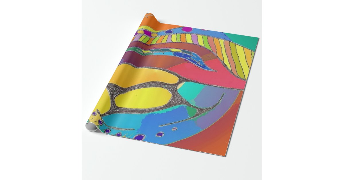 Bold Organic Design Linen Wrapping Paper | Zazzle