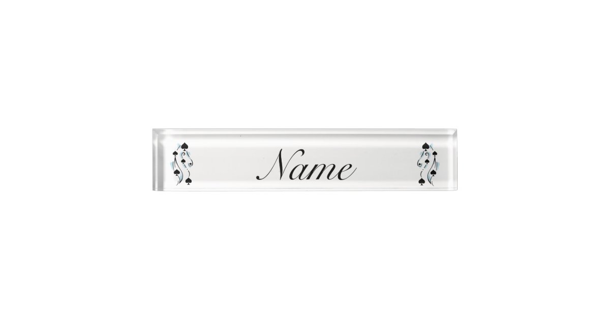Bonafide Black Spades Tattoo Style Thunder_Cove Nameplate | Zazzle