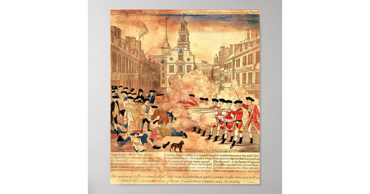 Boston Massacre Poster | Zazzle