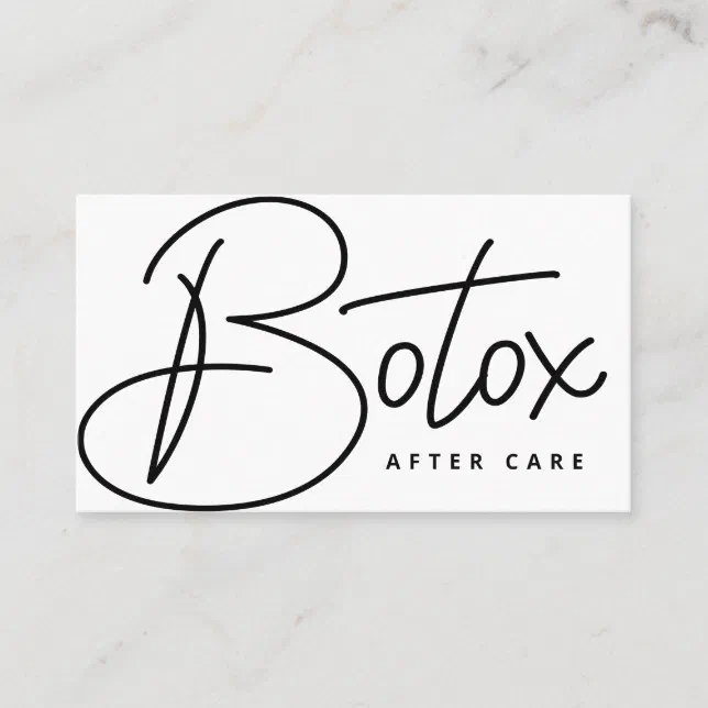 Botox Lip Filler instructions Editable Aftercare Business Card | Zazzle