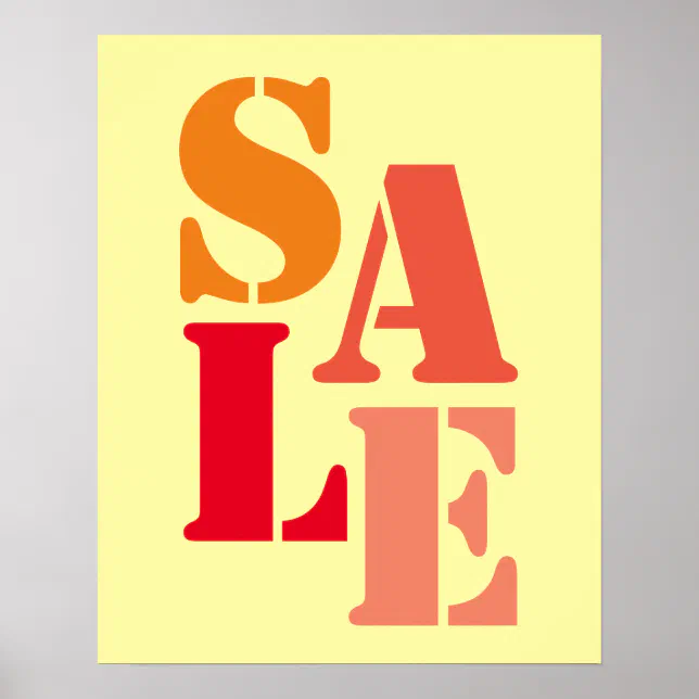 Boutique Sale Sign, Retail Store Signage, Yellow Poster | Zazzle