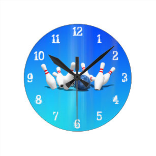 Bowling Wall Clocks | Zazzle.com.au